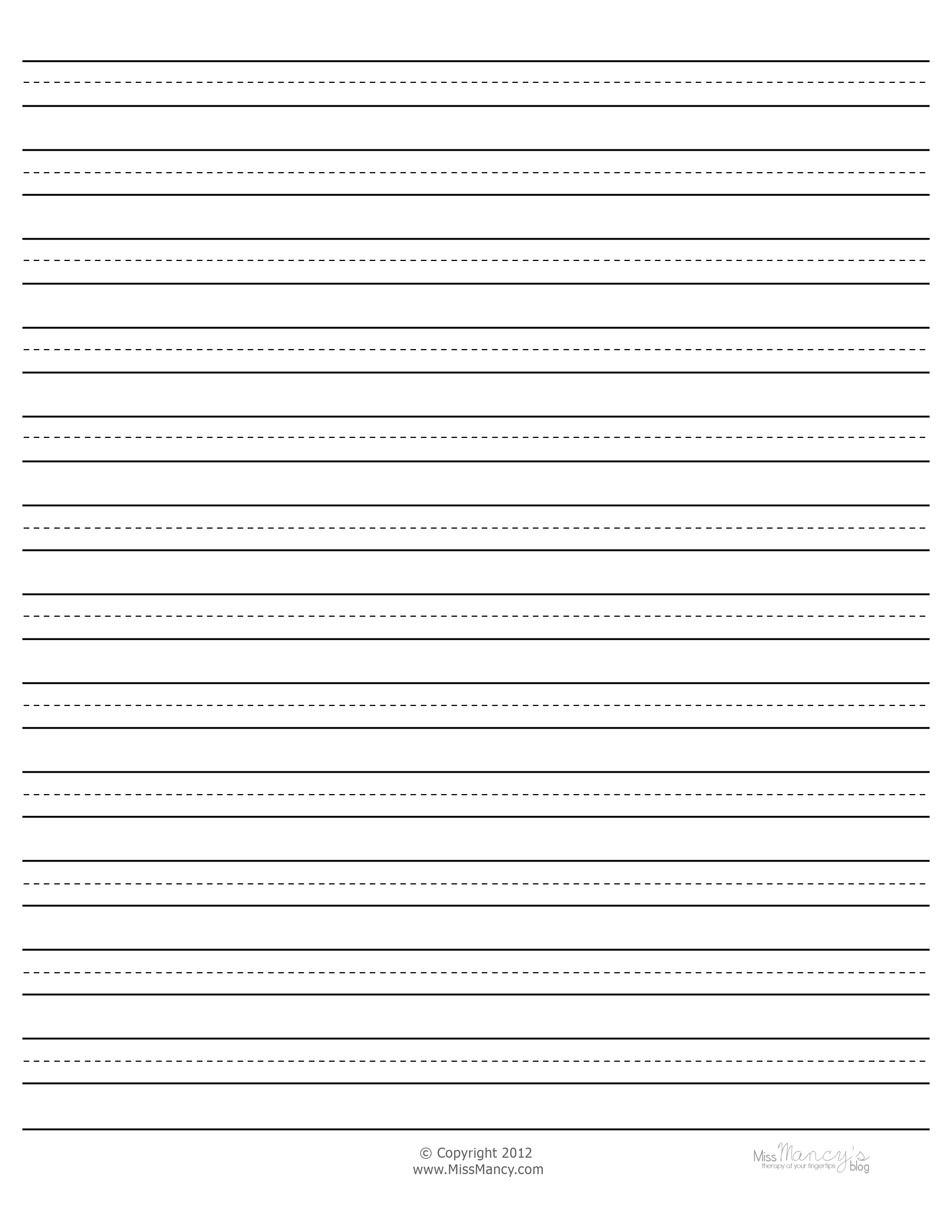 Free Printable Blank Cursive Writing Paper Floss Papers